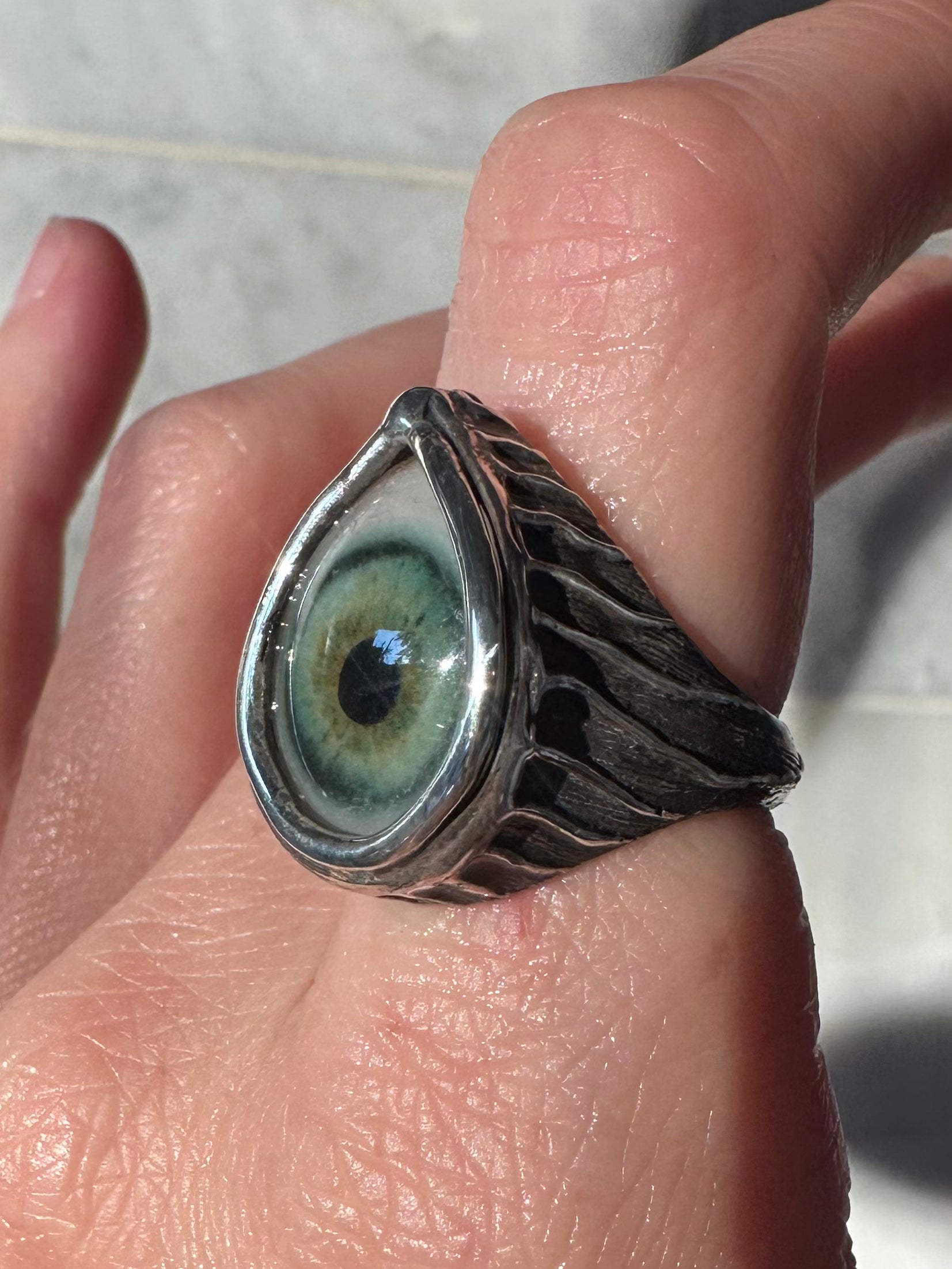 ORACLE Hand Painted Eye Ring - sz 6 – Eyeba