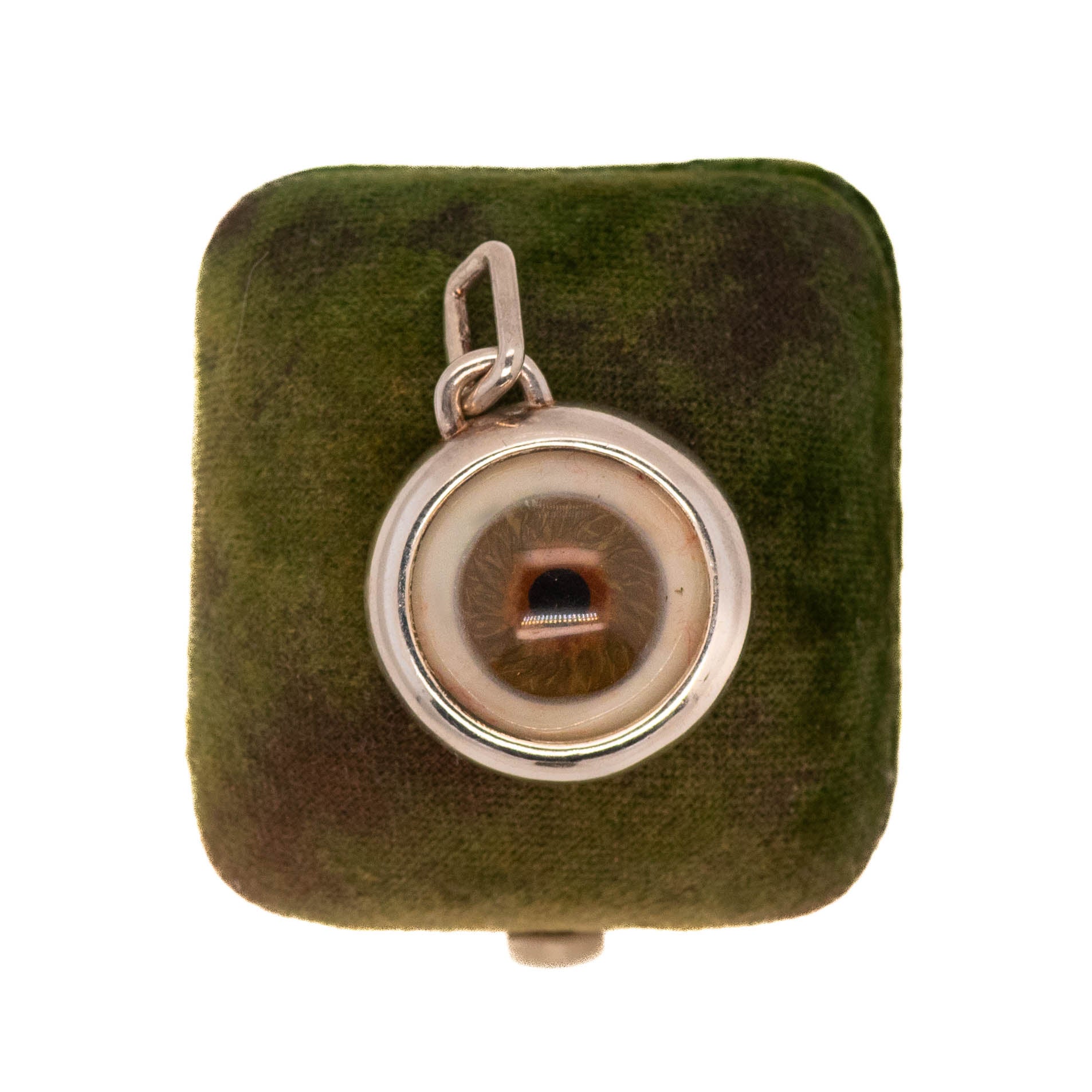Hand Painted Hazel Silver Bubble Eye Pendant – Eyeba