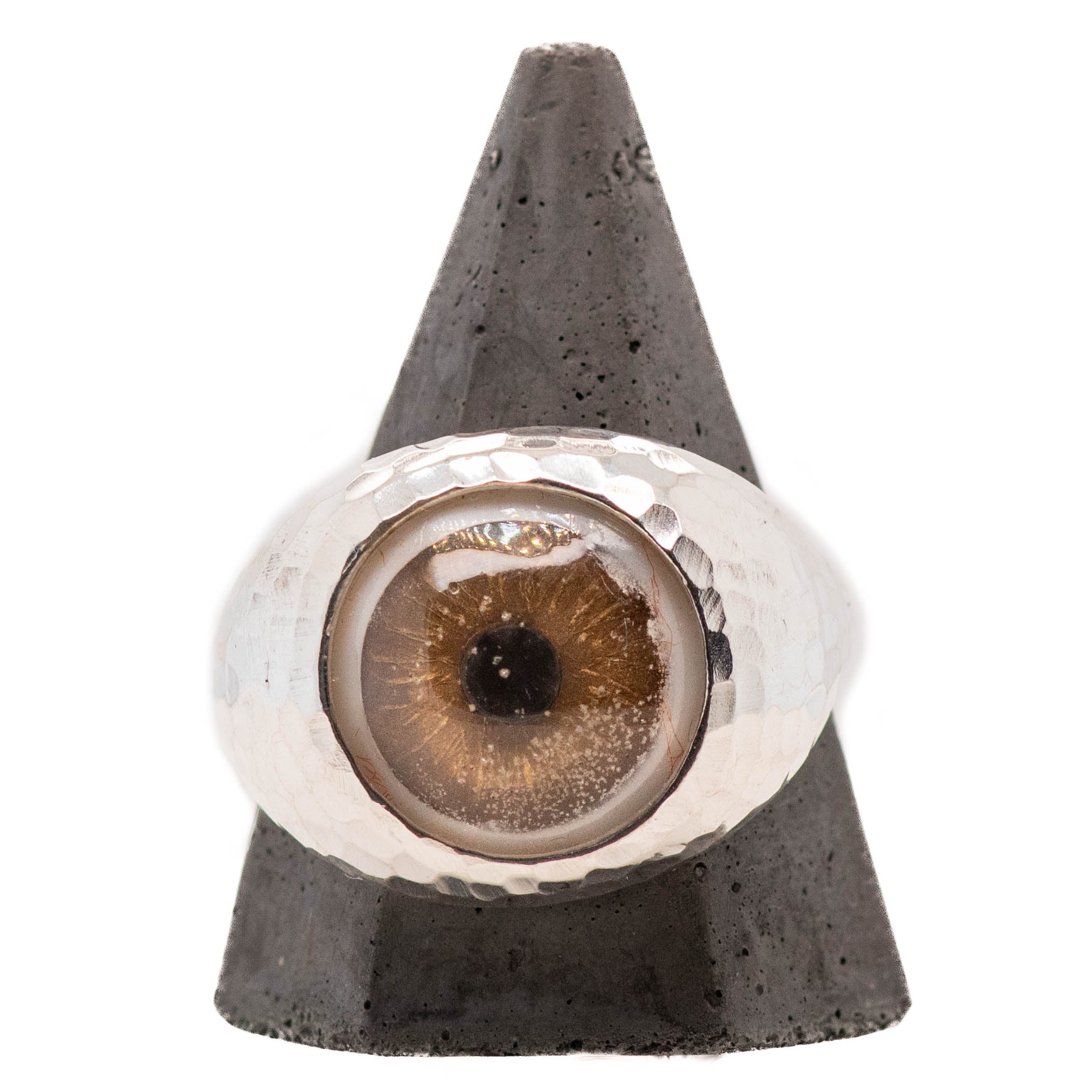BUBBLE Hand Painted Hammered Eye Ring - sz 11.5 – Eyeba