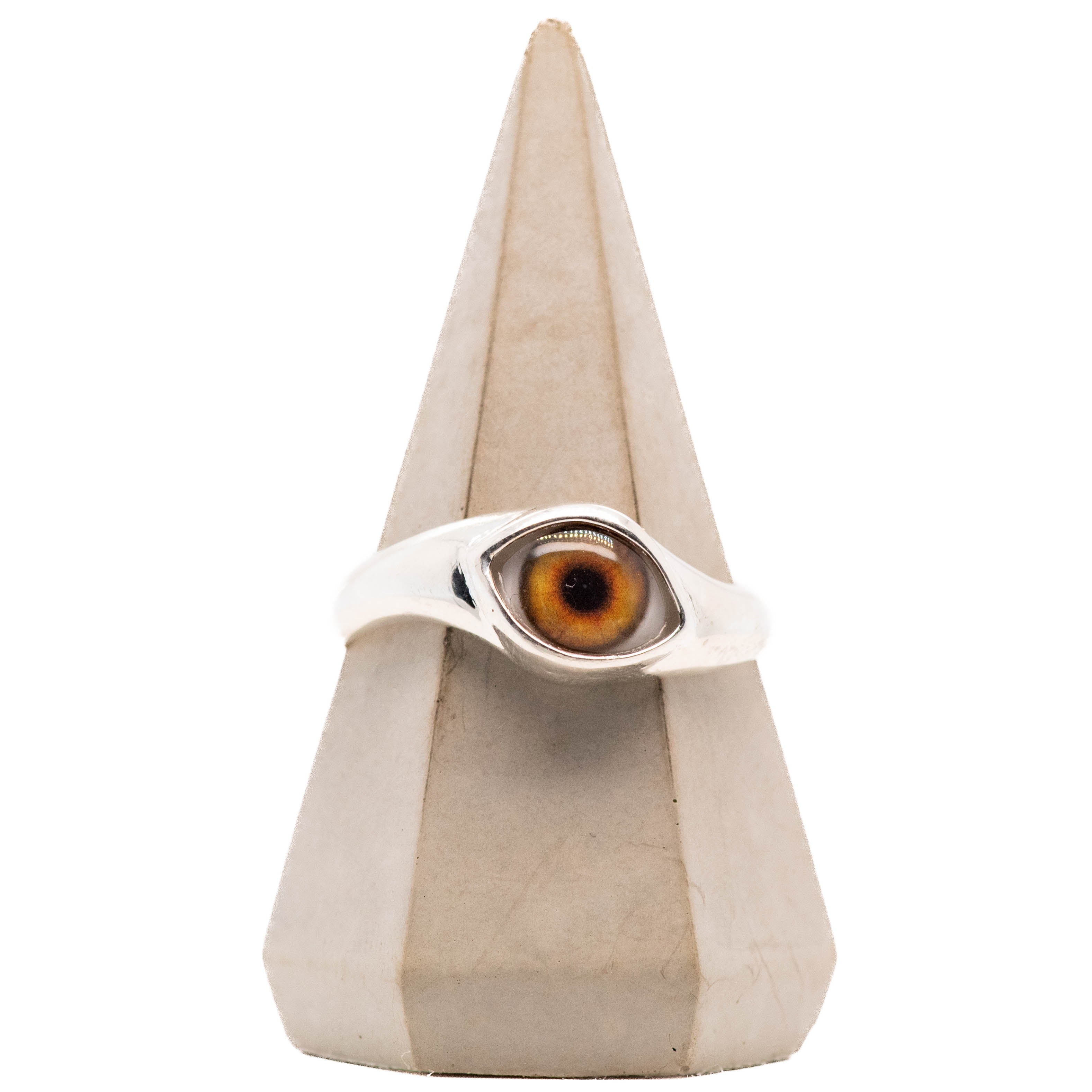 Golden Mini Silver Twist Eye Ring – Eyeba